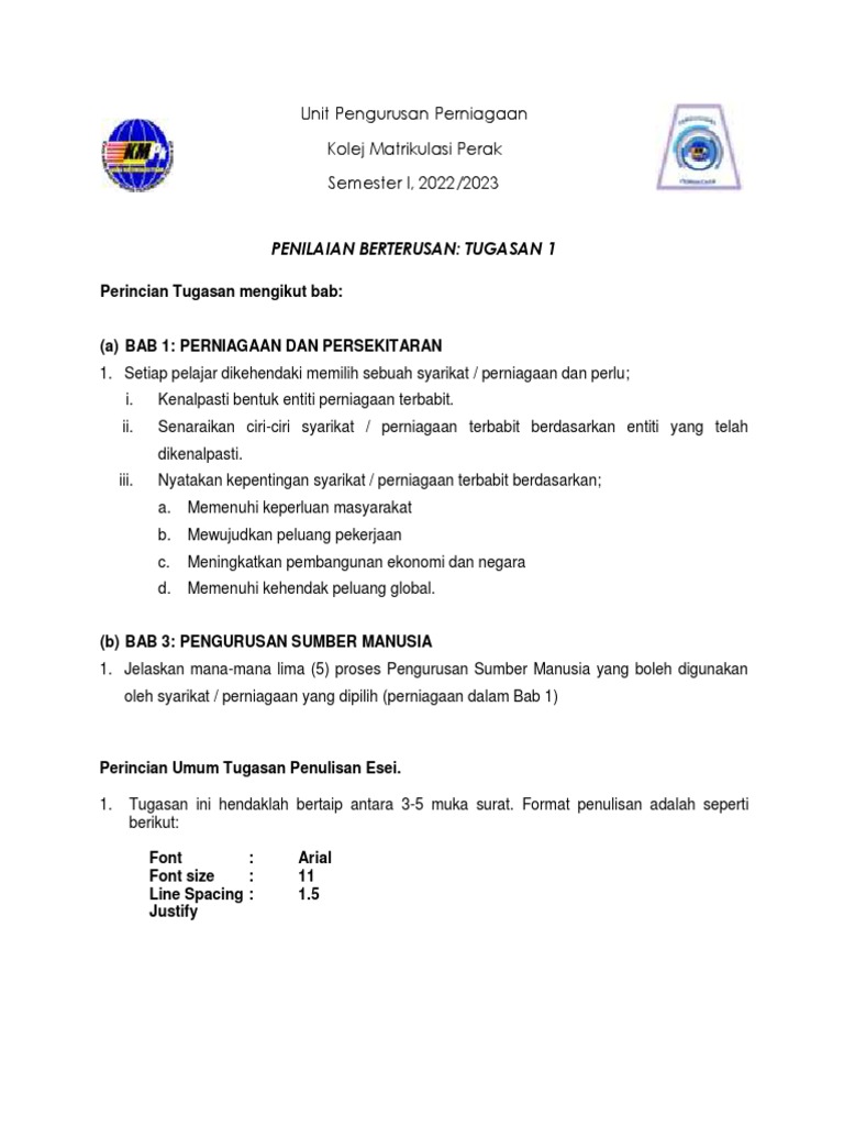 Perincian Tugasan Individu AP015 2022 - 2023 | PDF