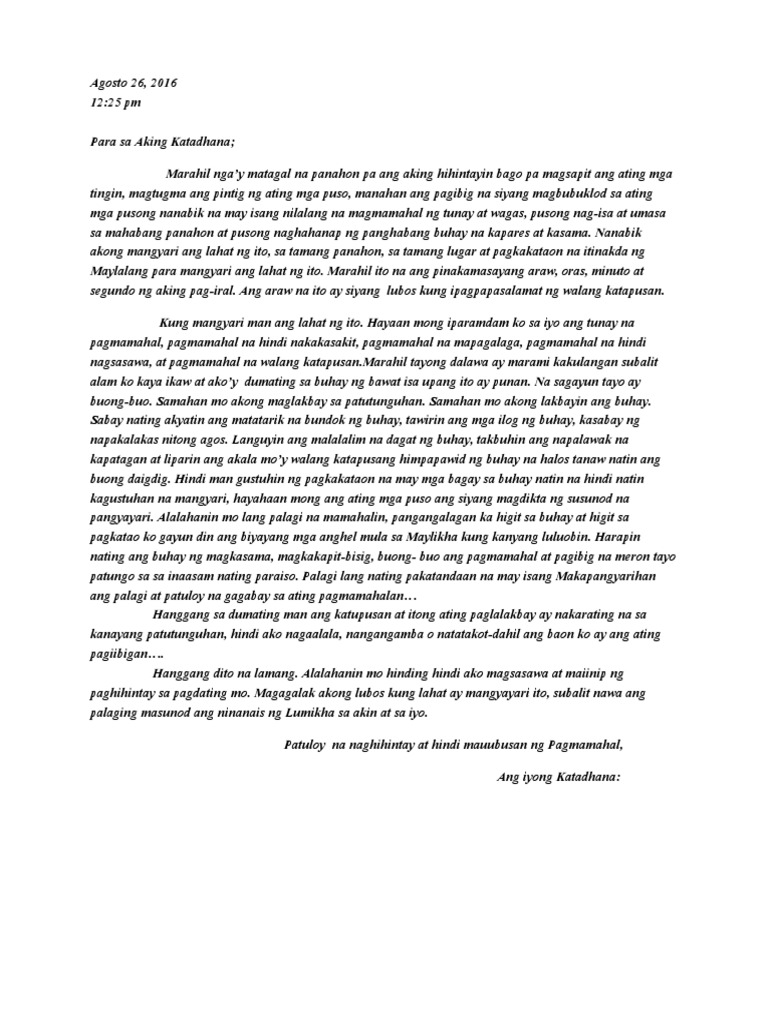 Sulat NG Pagibig | PDF