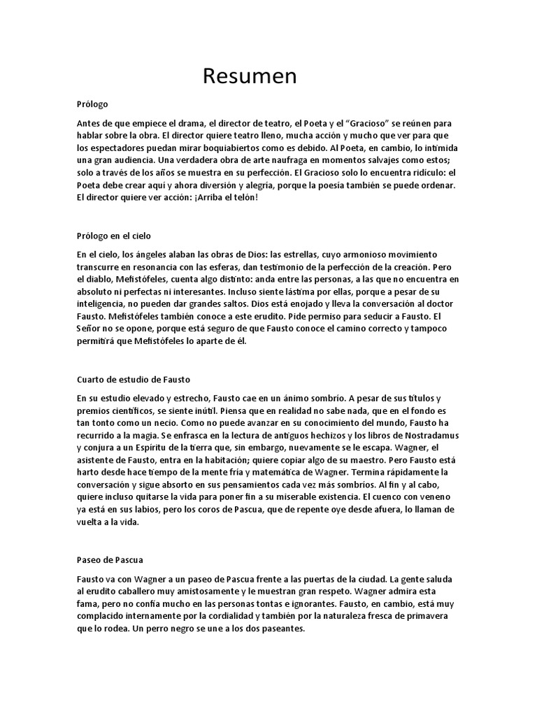 Resumen | PDF | Fausto