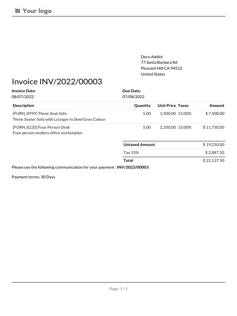 Inv 2022 00003 | PDF
