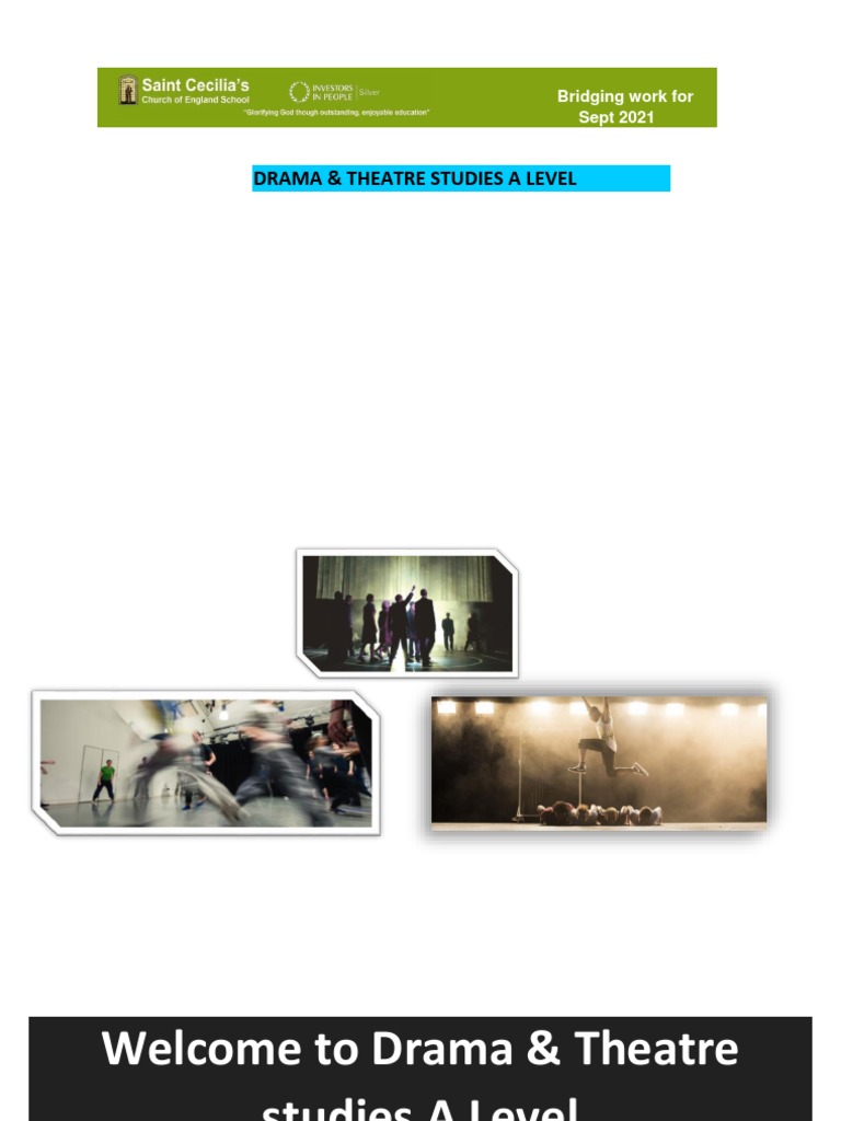 Drama Theatre Studies Bridging Work | PDF | Theatre | Play (Theatre)