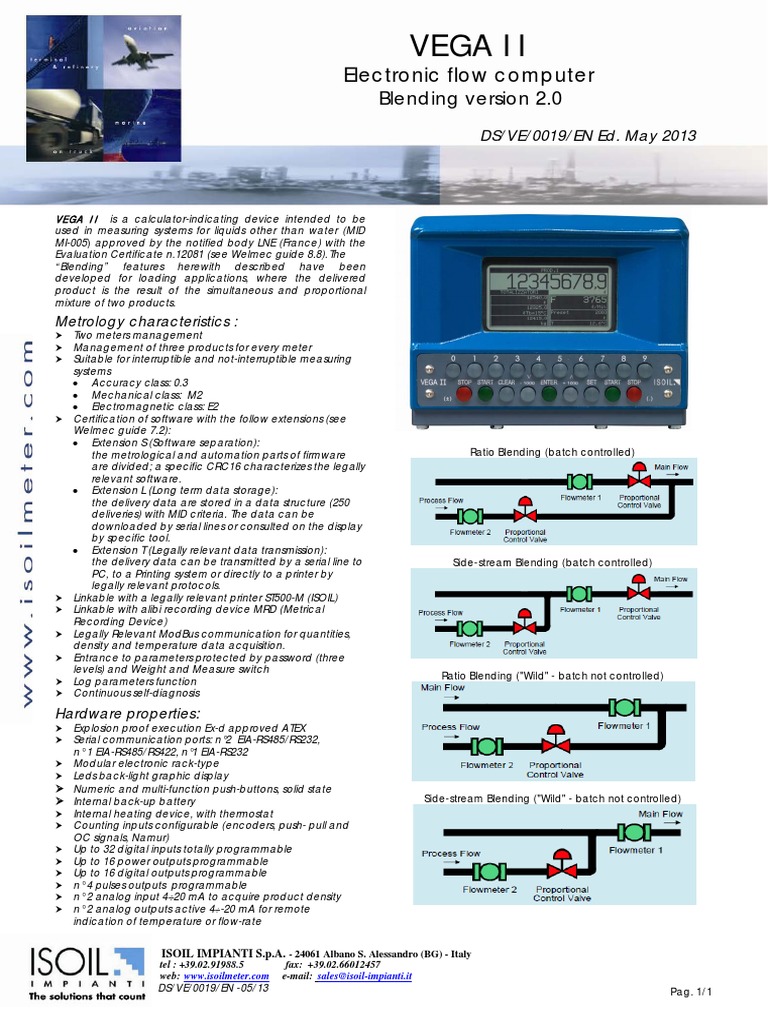 VEGA II Electronic Flow Computer Blending Version 2.0 - Ds - Ve - 0019 ...