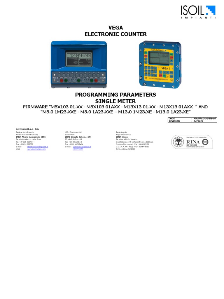 Vega II Ma 701 34 en 00 Parameters Manual | PDF | Subroutine ...