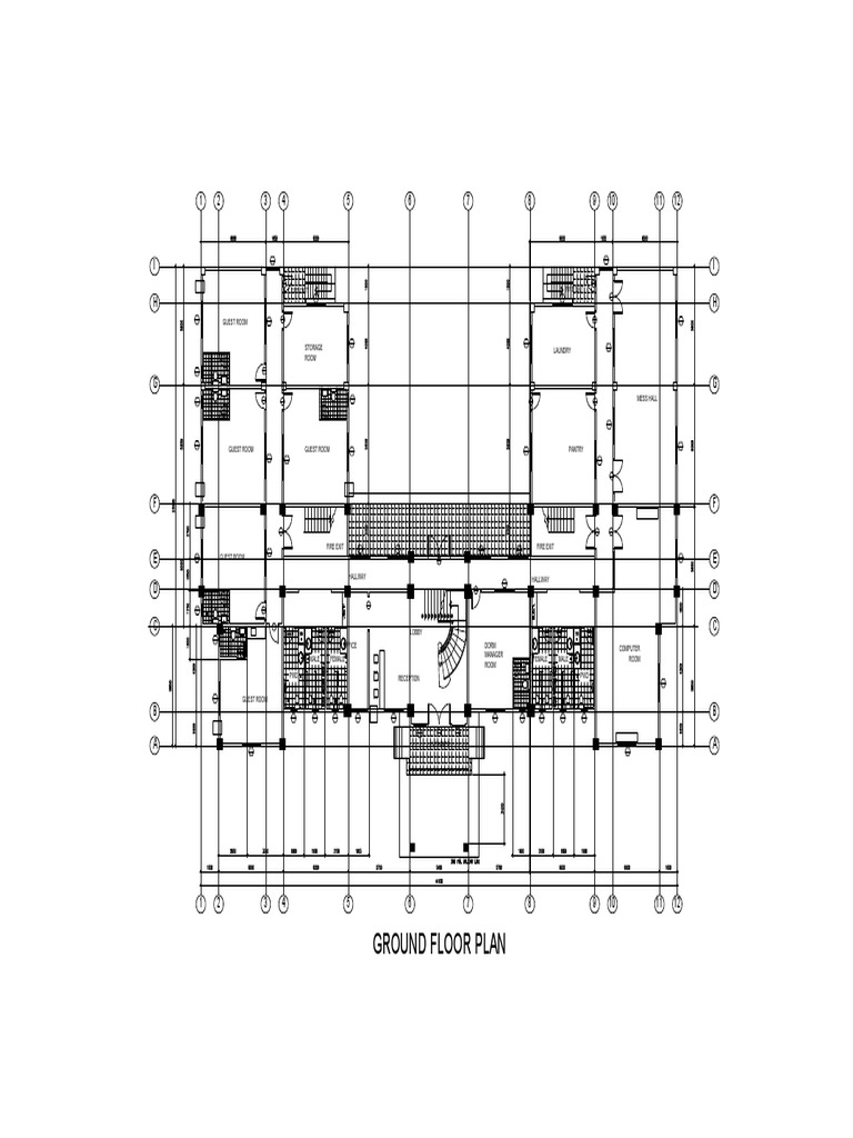Ground Floor Plan: Fire Exit Fire Exit | PDF | Residential Buildings ...
