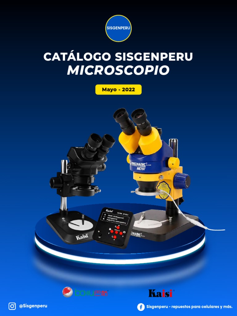 Catálogo de Microscopios Sisgenperu | PDF | Yo telefono | Diodo emisor ...
