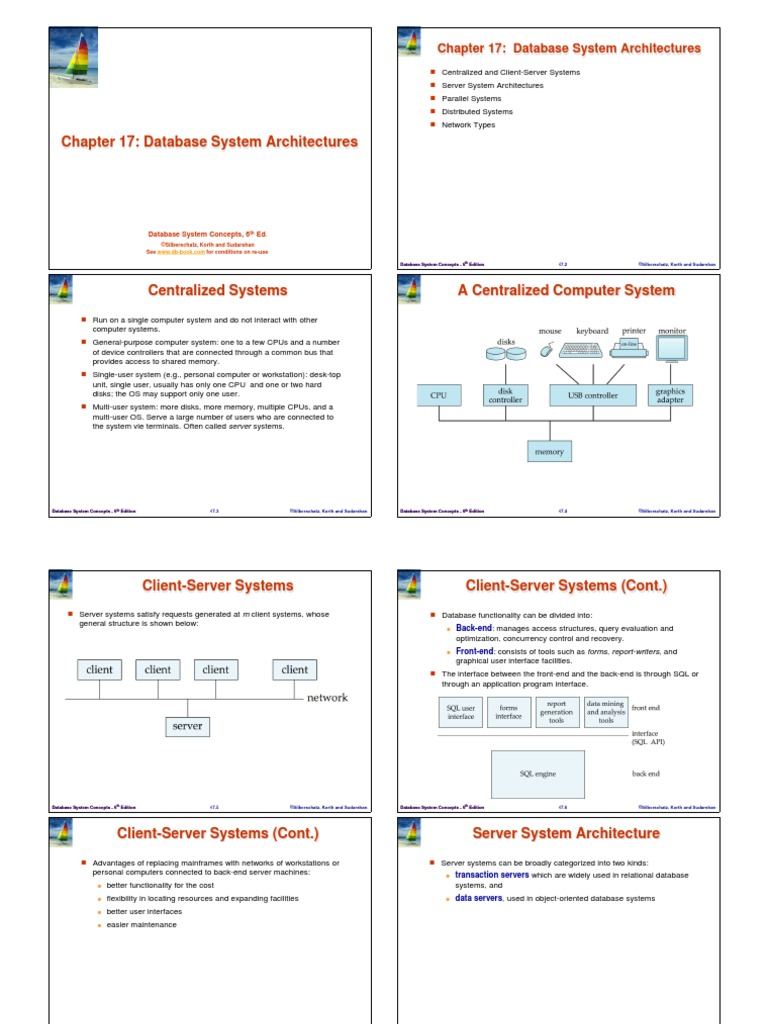 Chapter 17: Database System Architectures | PDF | Databases | Server (Computing)