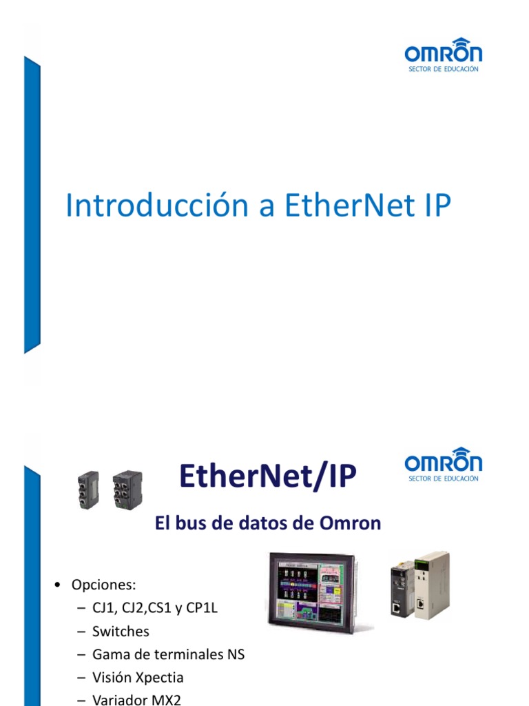 OMRON Introduccion A Ethernet IP | PDF | Protocolos de internet ...