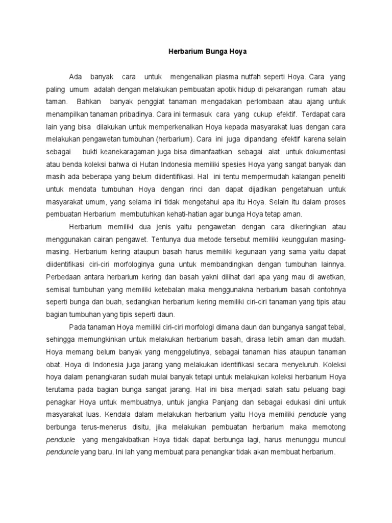 Herbarium Hoya | PDF | Griya & Taman | Kesehatan Holistik