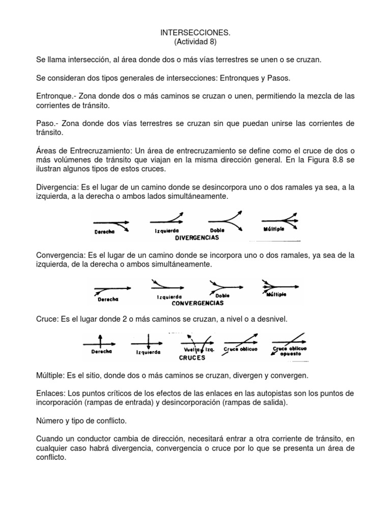 Actividad 8. - Intersecciones Bis | PDF | Intersección (carretera ...