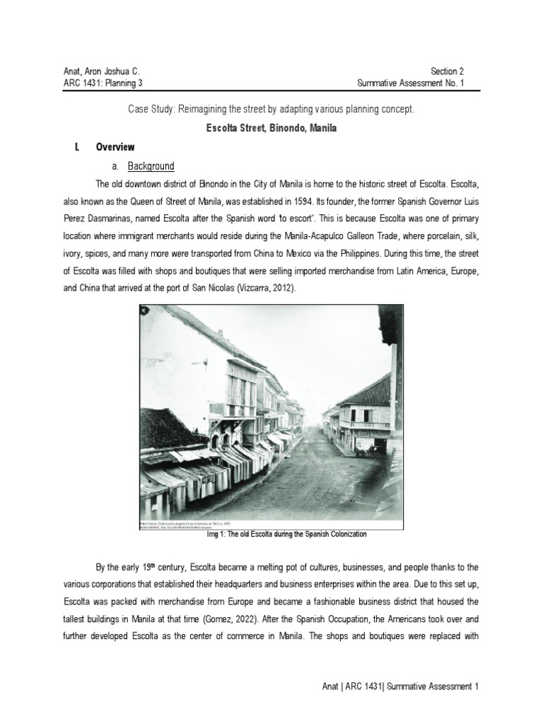Case Study Reimagining The Street by Adapting Various Planning Concept ...