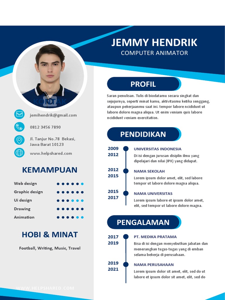 Contoh CV 32 | PDF | Karier & Perkembangan | Seni