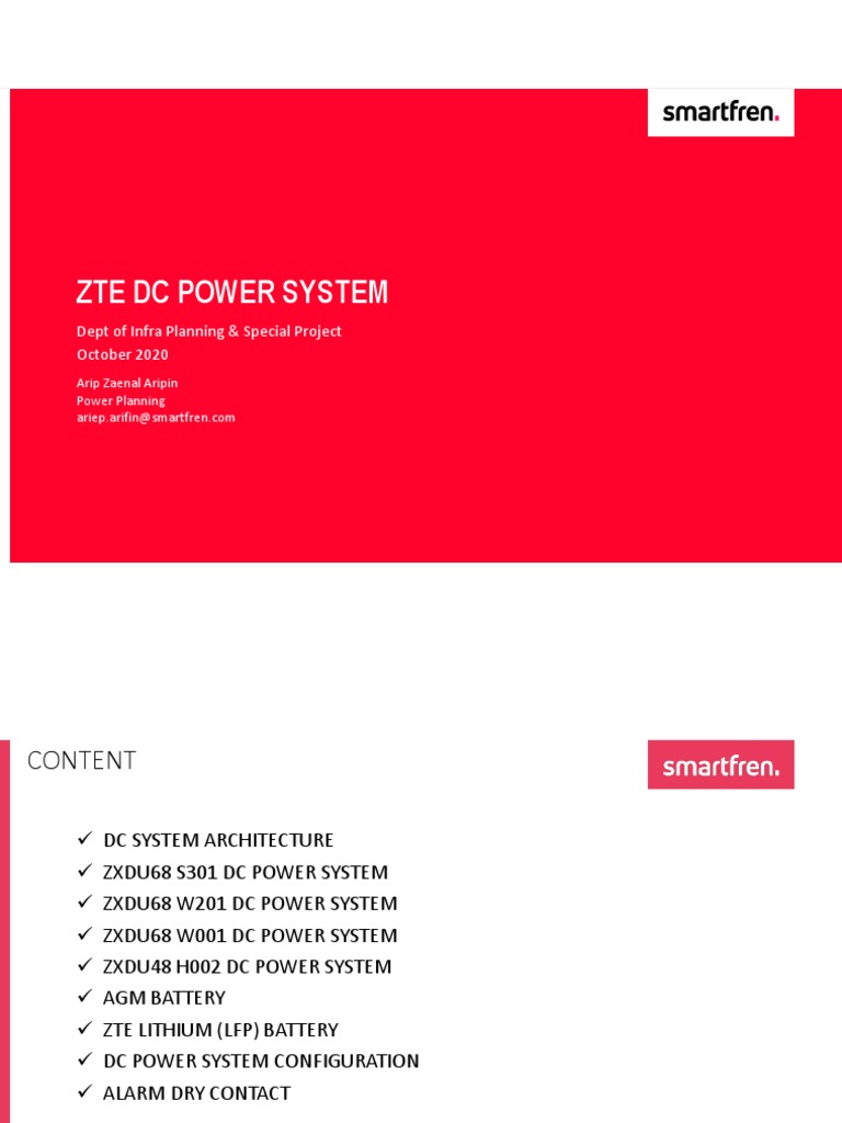 ZTE DC Power System | PDF | Direct Current | Electrical Components