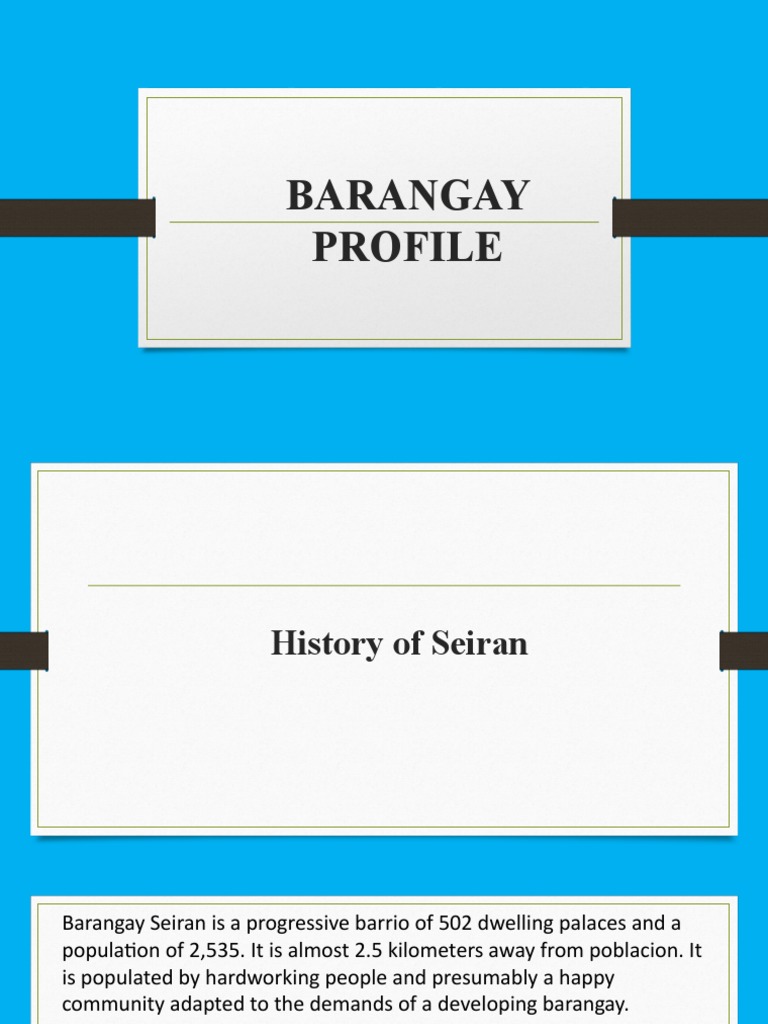Barangay Profile | PDF