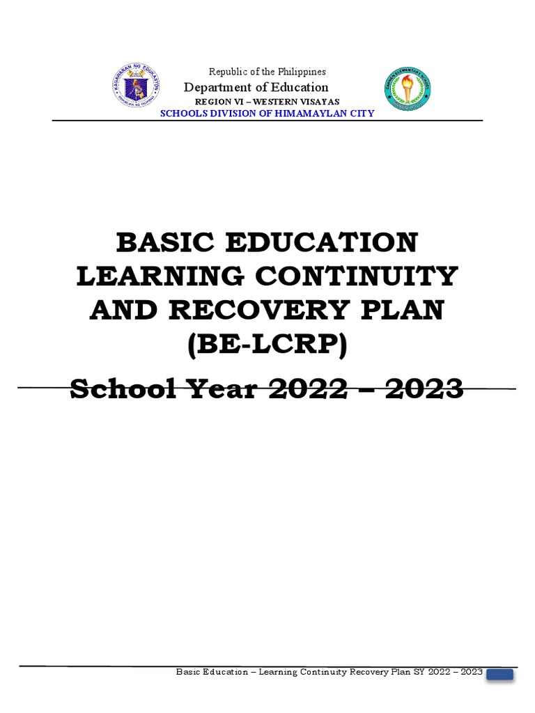 Be LCRP Carmen Elementary School | PDF | Learning | Cognitive Science