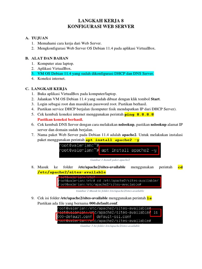 Langkah Konfigurasi Web Server Debian 11 | PDF | Komputer