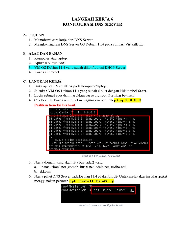 LANGKAH KERJA 6 KONFIGURASI DNS SERVER Share | PDF