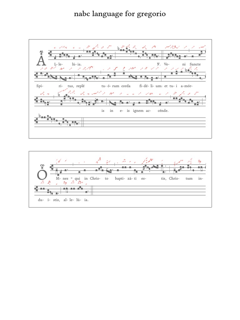 Gregorio Nabc Ref | PDF | Christian Music | Notation