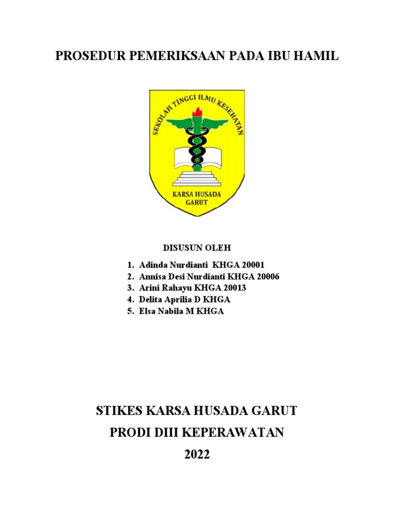 Prosedur Pemeriksaan Pada Ibu Hamil-Tugas SP | PDF | Pengembangan Diri