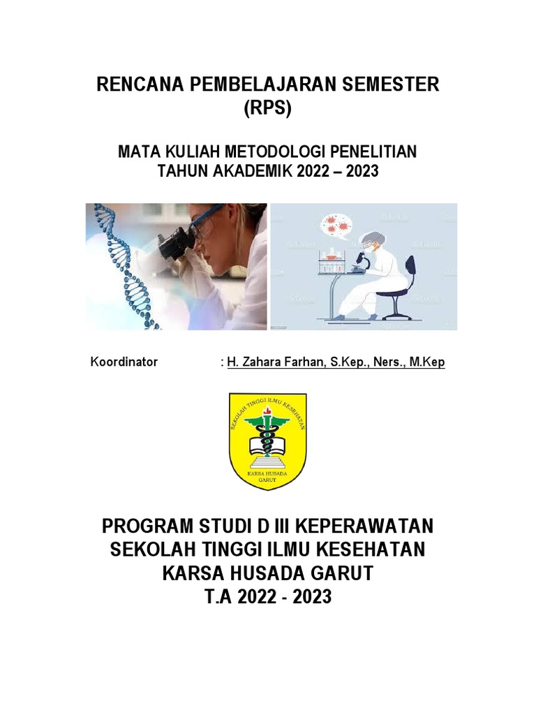 Rps Metodologi Penelitian 2022 - 2023 | PDF | Sains & Matematika | Komputer