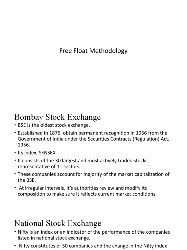 Free Float Methodology | PDF | Stock Market Index | Stocks