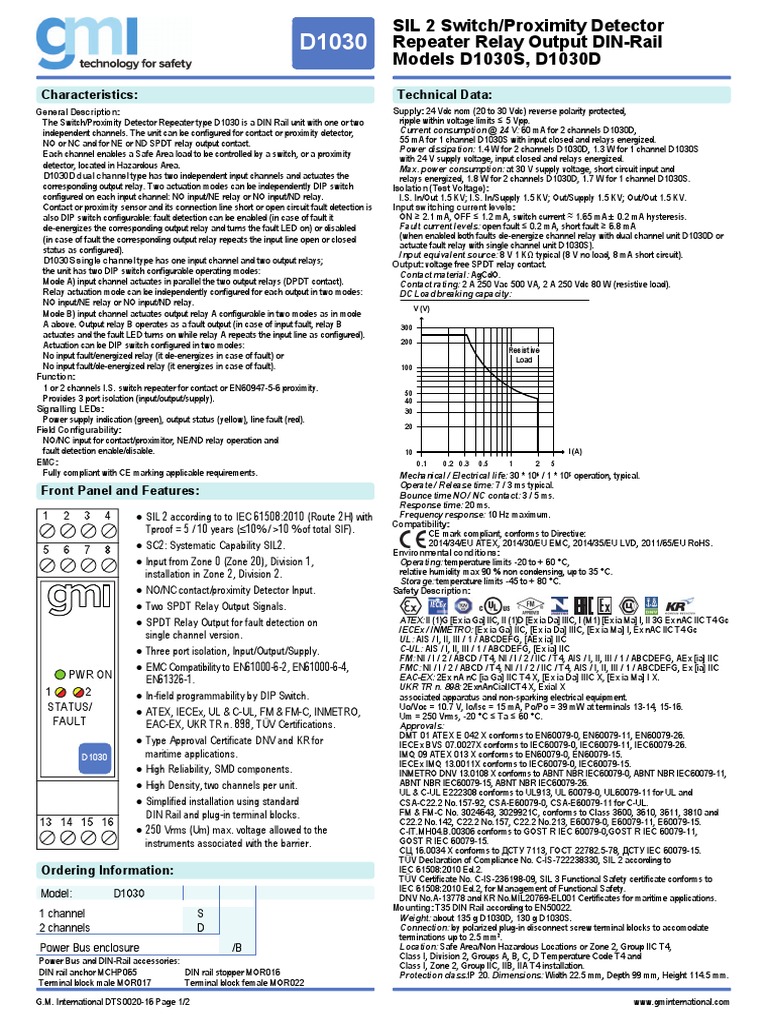 D1030 DTS0020 en | PDF | Relay | Switch