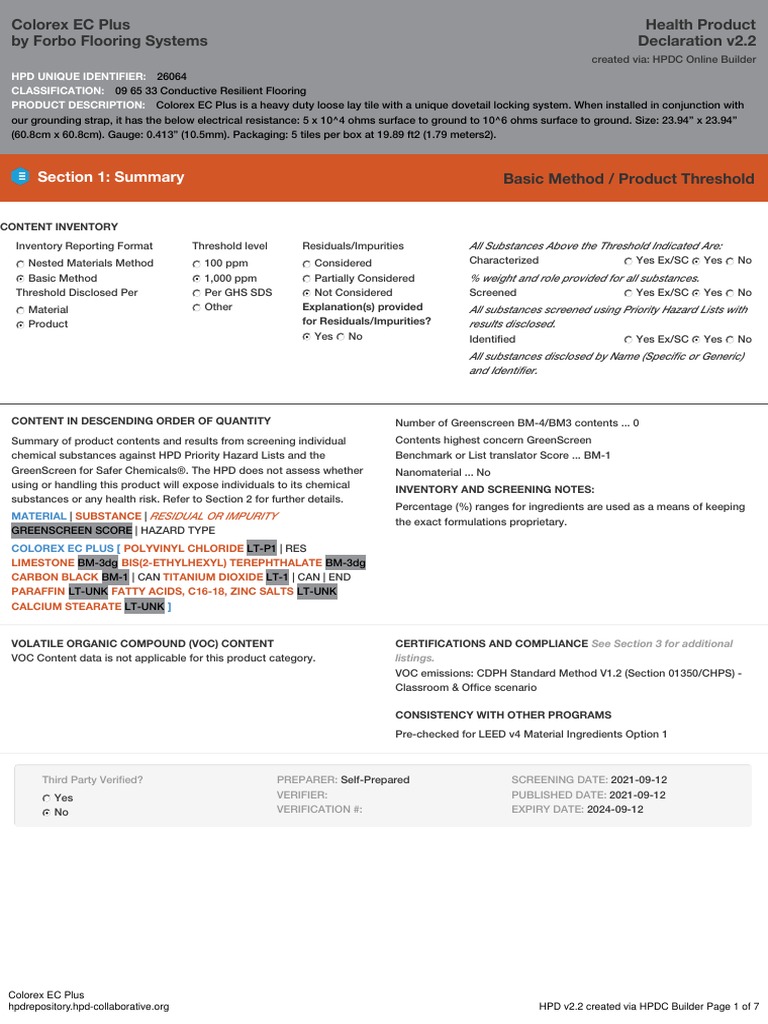 HPD ColoRex EC Plus (Exp. 2024.09.12) | PDF | Carcinogen | Scrap