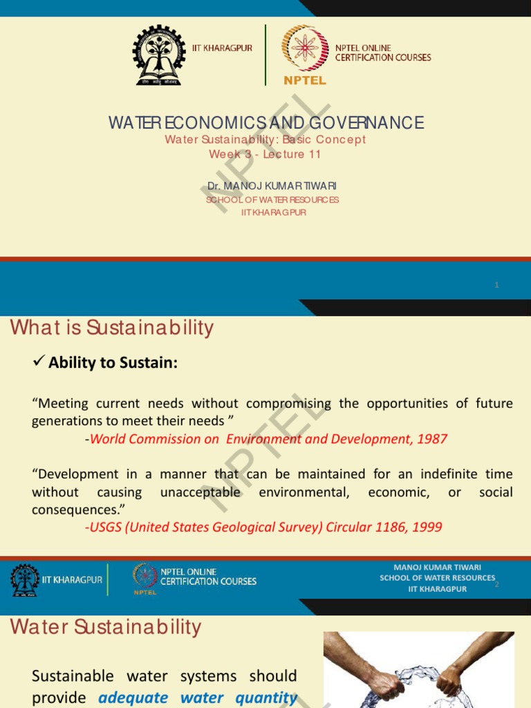 Week 3 - Water Sustainability | PDF | Sustainability | Water Resources