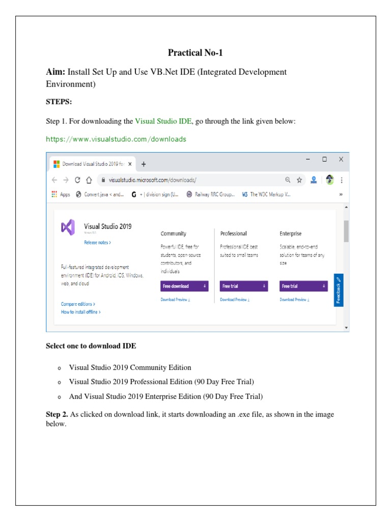 Installing and Using VB.Net IDE | PDF | Microsoft Visual Studio | Namespace