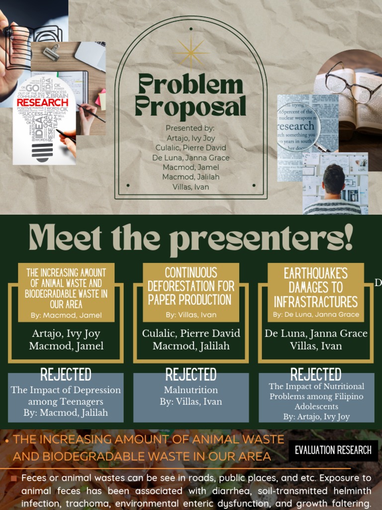 Problem Proposal - Group 7 (STEM C) | PDF | Manure | Paper