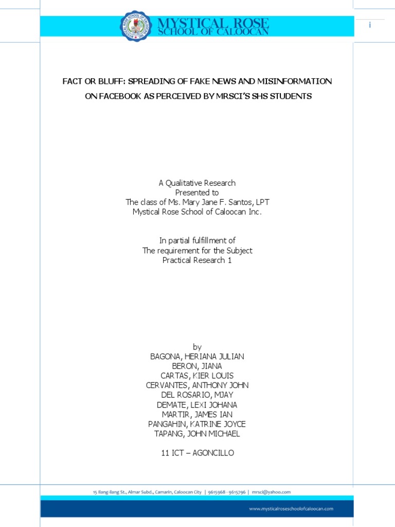 Fact or Bluff For Prelim | PDF | Social Media | Popular Culture & Media ...