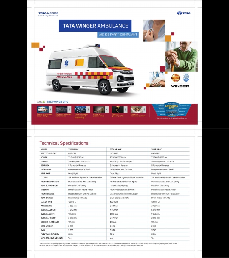 Winger Ambulance BS6 Brochure | PDF