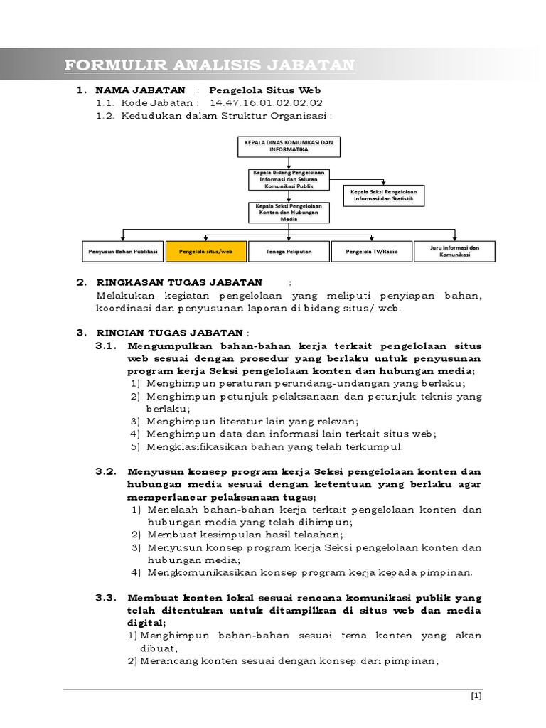 Tugas Pengelola Situs Web Publik | PDF