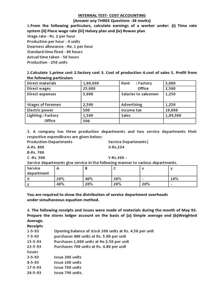 Internal Test | PDF