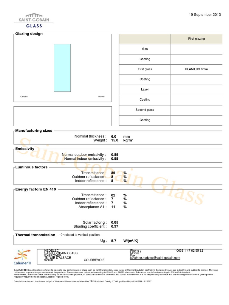 6 mm clear SGG | PDF | Glasses | Building Insulation