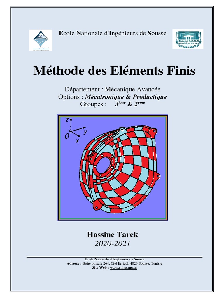 Cours MEF ENISo-2020-2021 | PDF | Méthode des éléments finis | Objets mathématiques