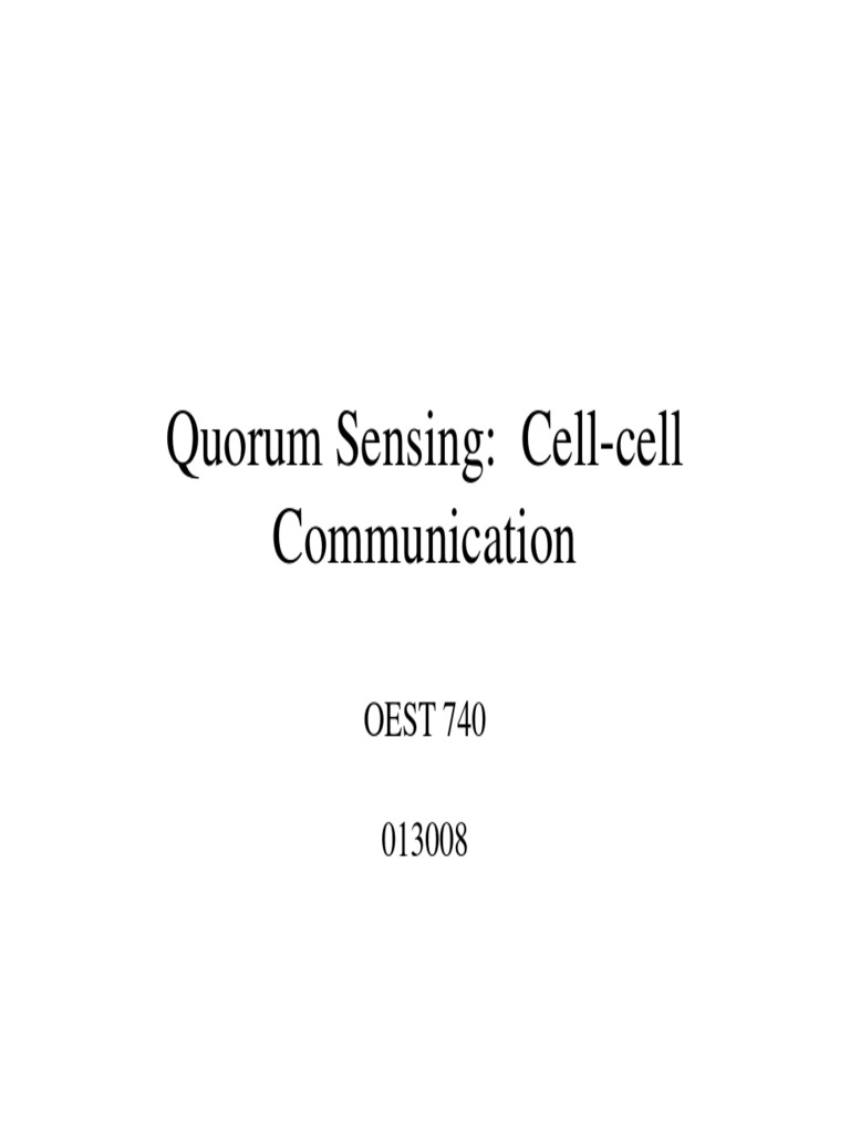 Quorum Sensing | PDF | Biofilm | Bacteria