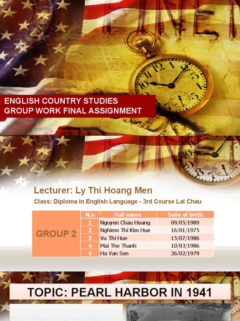 Pearl Harbor in 1941 (Slide) | PDF | Attack On Pearl Harbor | Theaters ...