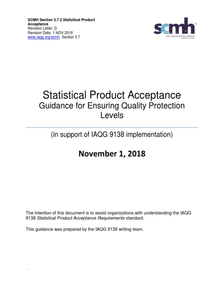 SCMH Iaqg Aoql Values | PDF | Engineering Tolerance | Statistics