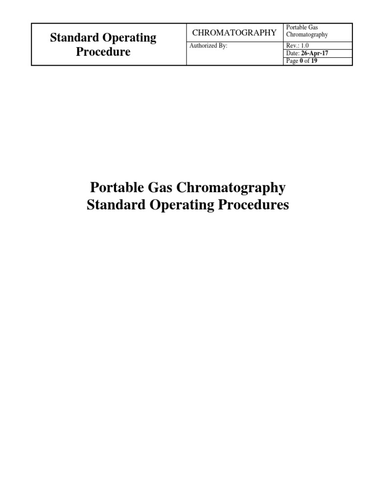 SOP - Portable Gas Chromatography | PDF | Gas Chromatography ...
