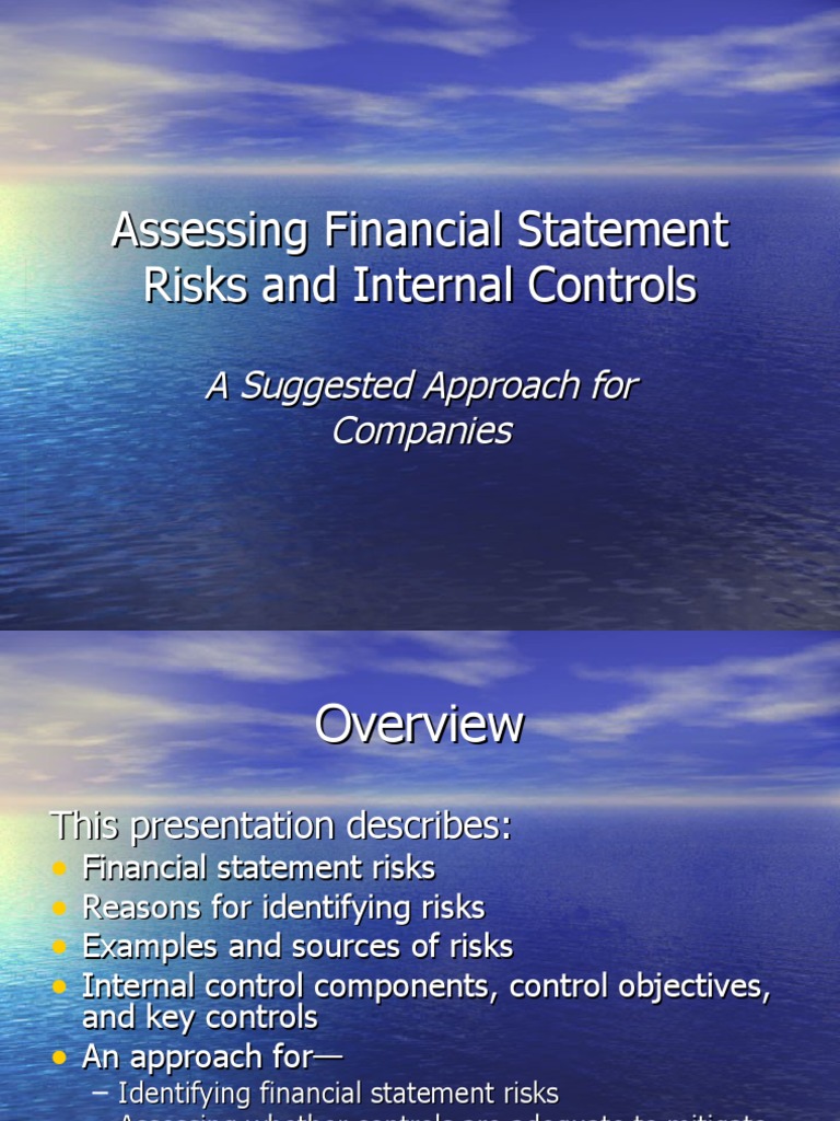 Assessing Financial Statements | PDF | Internal Control | Competence ...