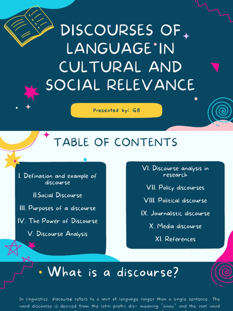 Discourses of Language in Cultural and Social Relevance 1 | PDF ...