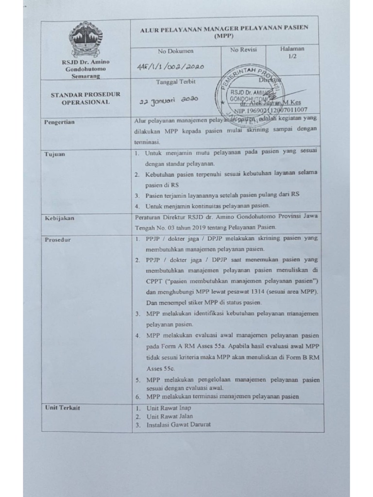 Spo MPP Dan Laporan MPP | PDF