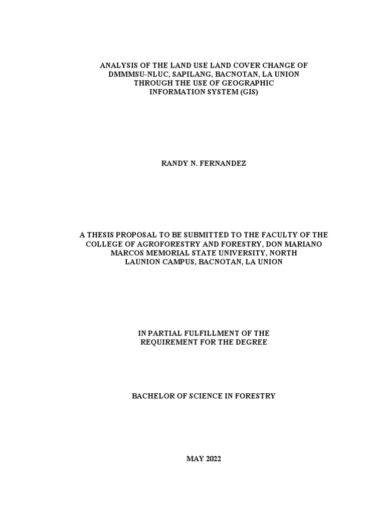 Thesis Proposal - Script | Download Free PDF | Geographic Information ...