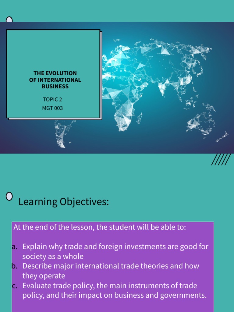 Topic2-The Evolution of International Business | PDF ...