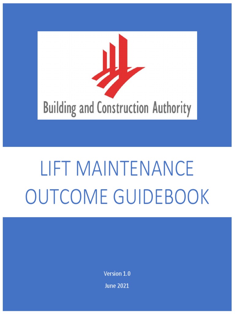 Lift Maintenance Outcome Guidebook | PDF | Elevator | Door