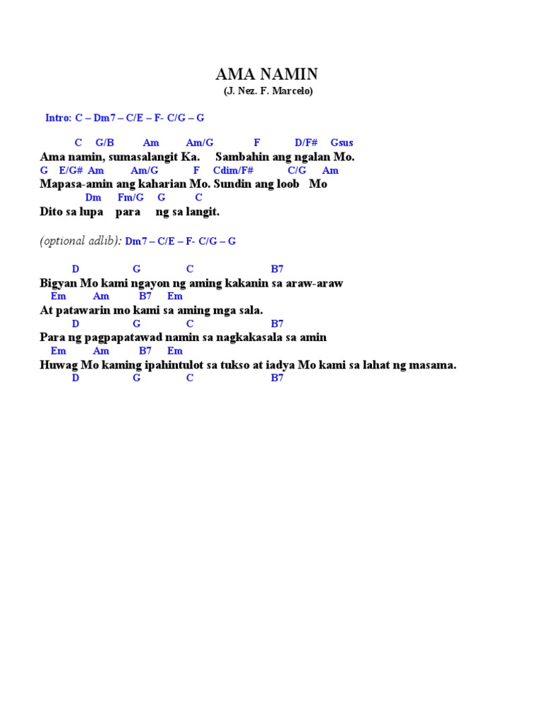 Ama Namin (J.Nez F. Marcelo) | PDF