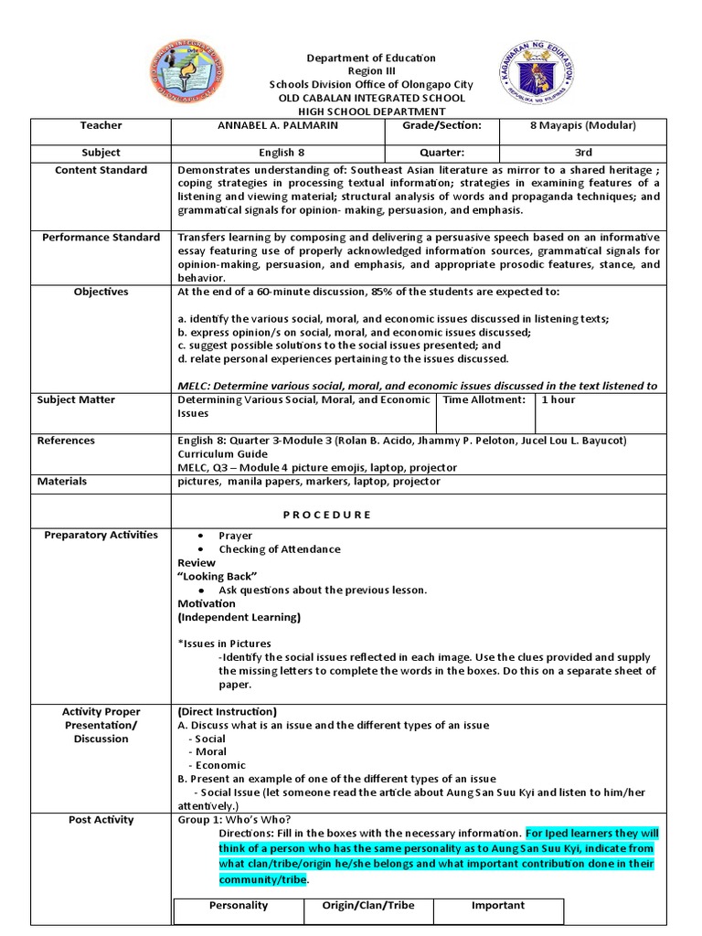 Iped Learner Lesson Plan | PDF | Learning | Persuasion