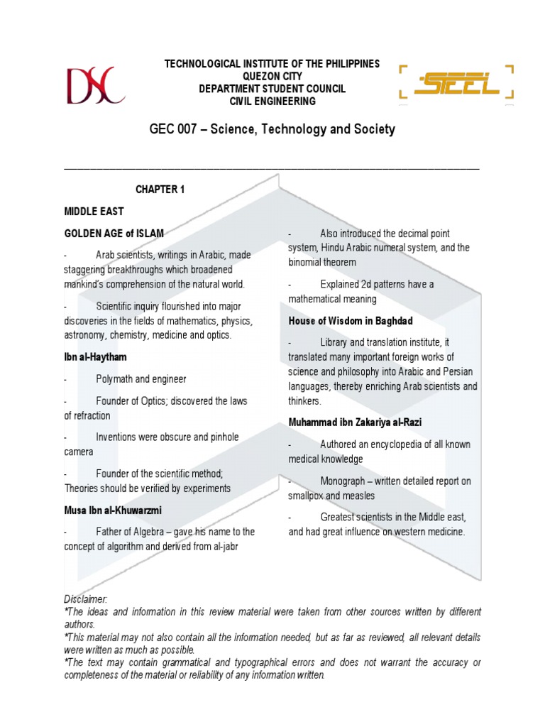 GEC 007 - Science, Technology and Society | PDF | Information Age | Nanotechnology