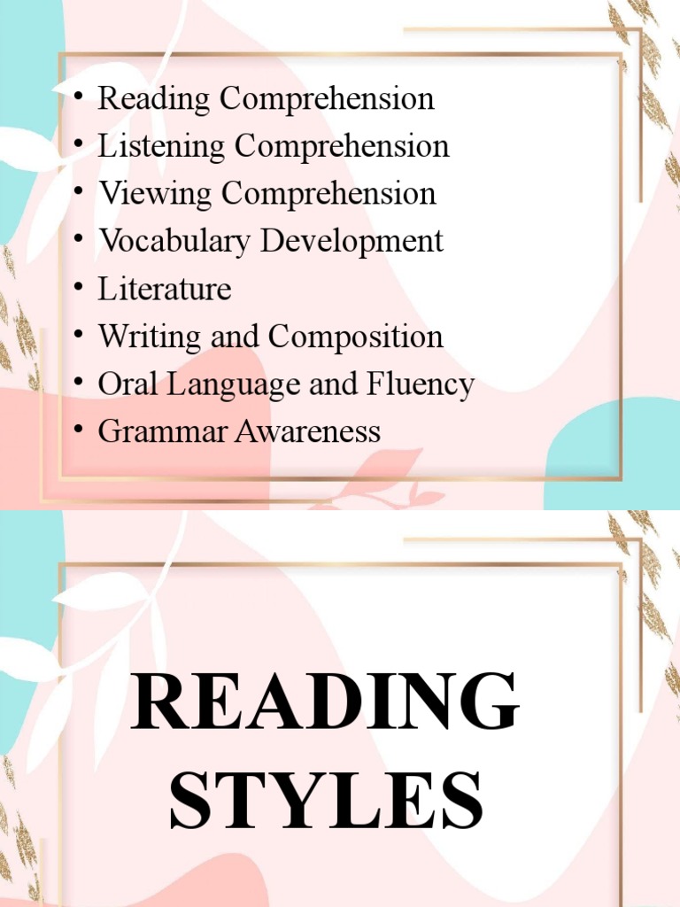 Reading and Speech Comprehension Guide | PDF | Stress (Linguistics ...