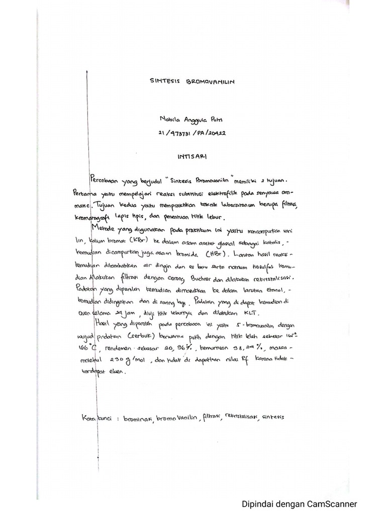 Bromovanillin Nabilaa AP | PDF